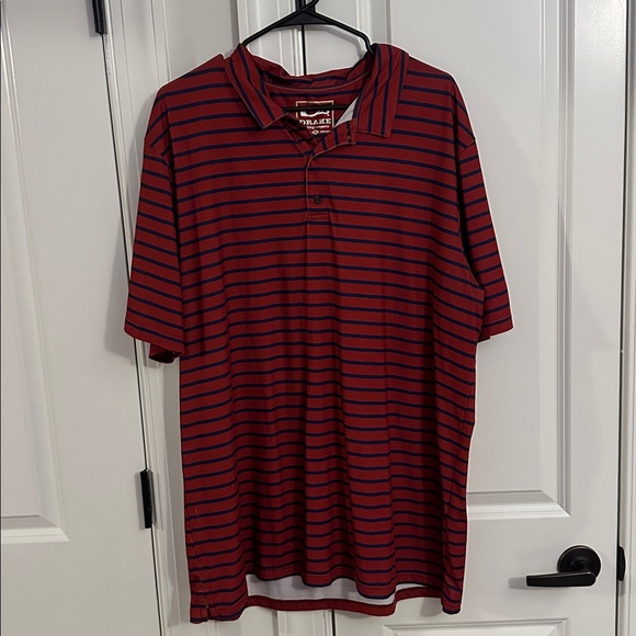 Drake | Shirts | Drake Red And Blue Polo | Poshmark